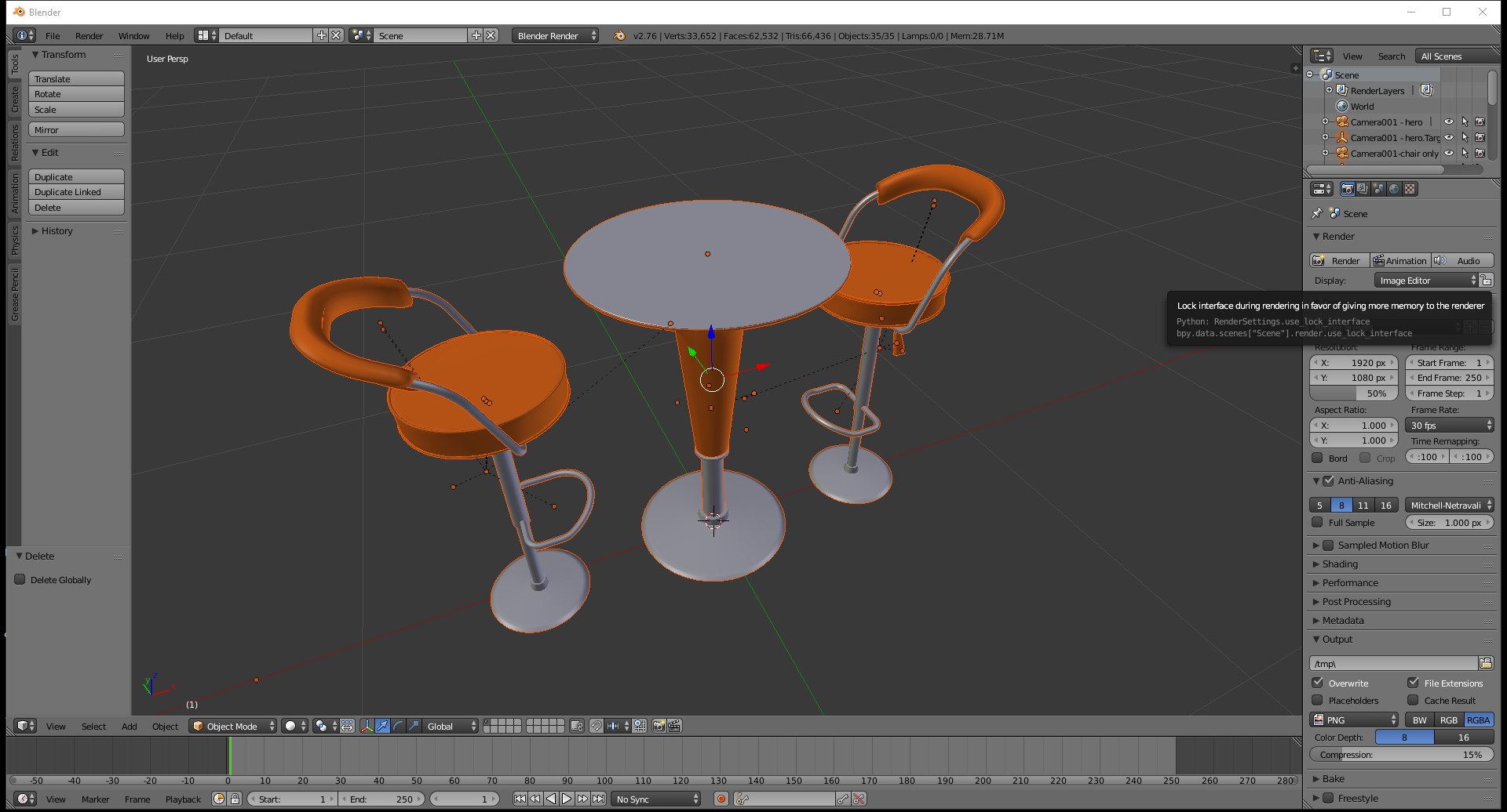 Cocktail Table 3d Model