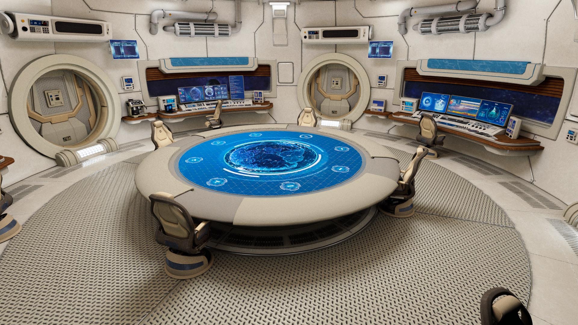 Spaceship Control Room Sci Fi 3D Model - TurboSquid 2440703