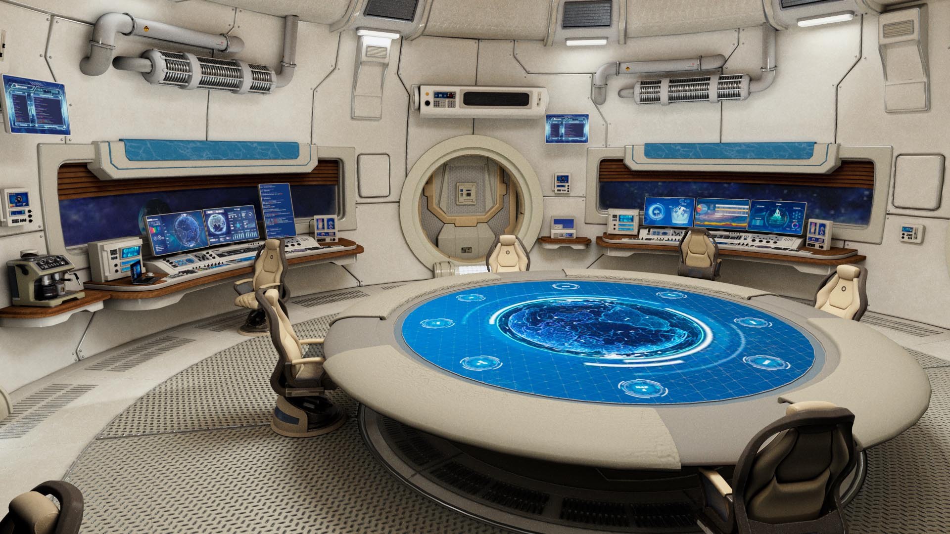 Spaceship Control Room Sci Fi 3D Model - TurboSquid 2440703