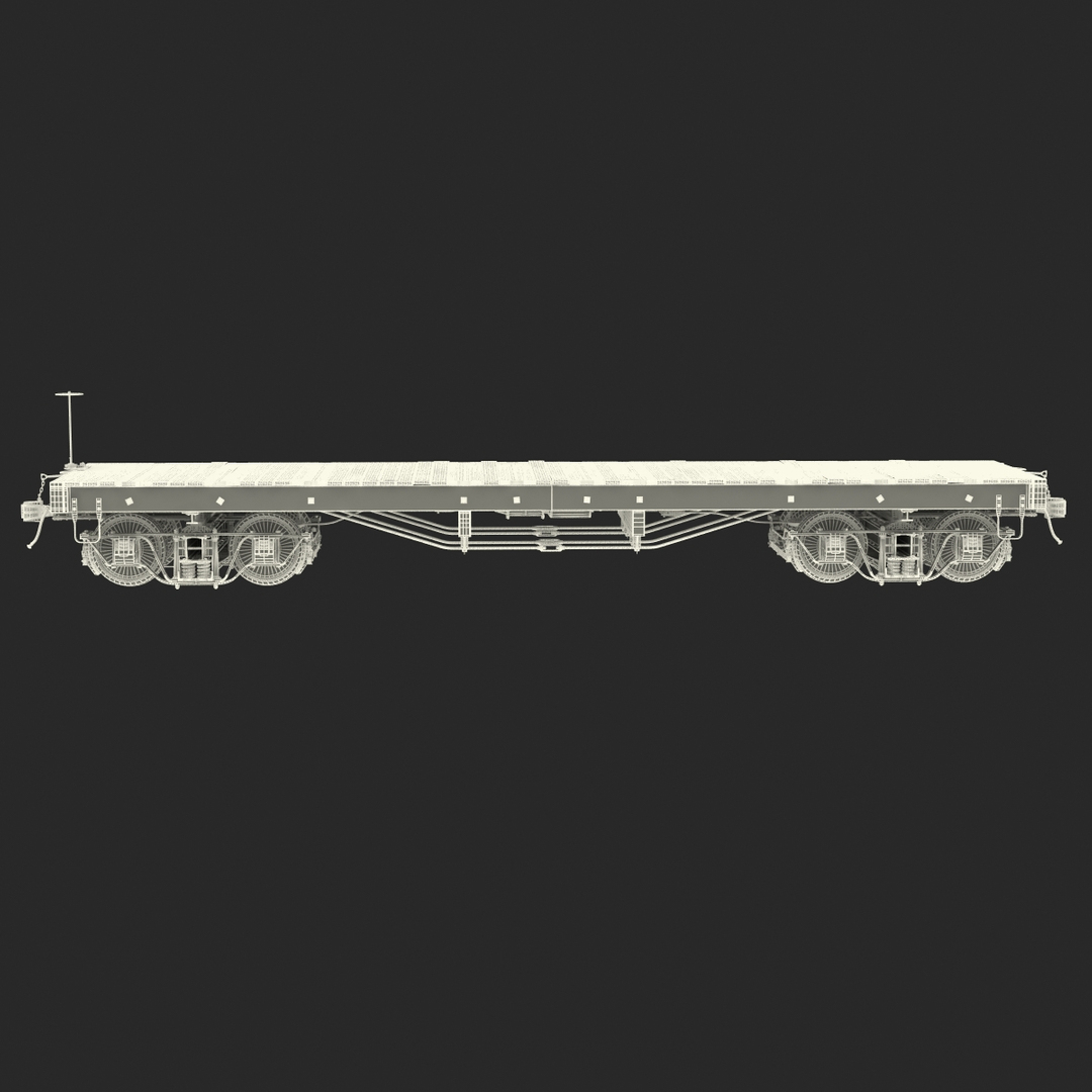 Flat Car 3d Model