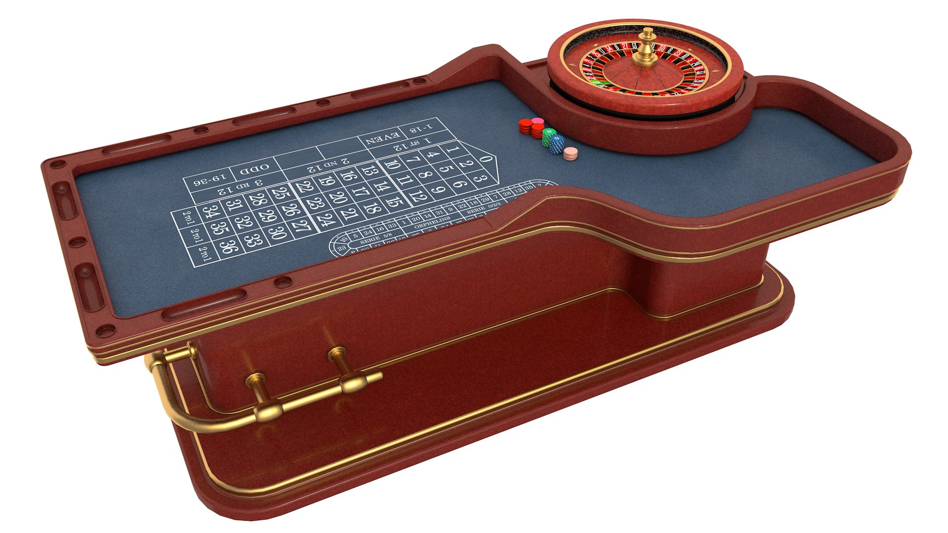 3D Model Roulette Table - TurboSquid 1882547