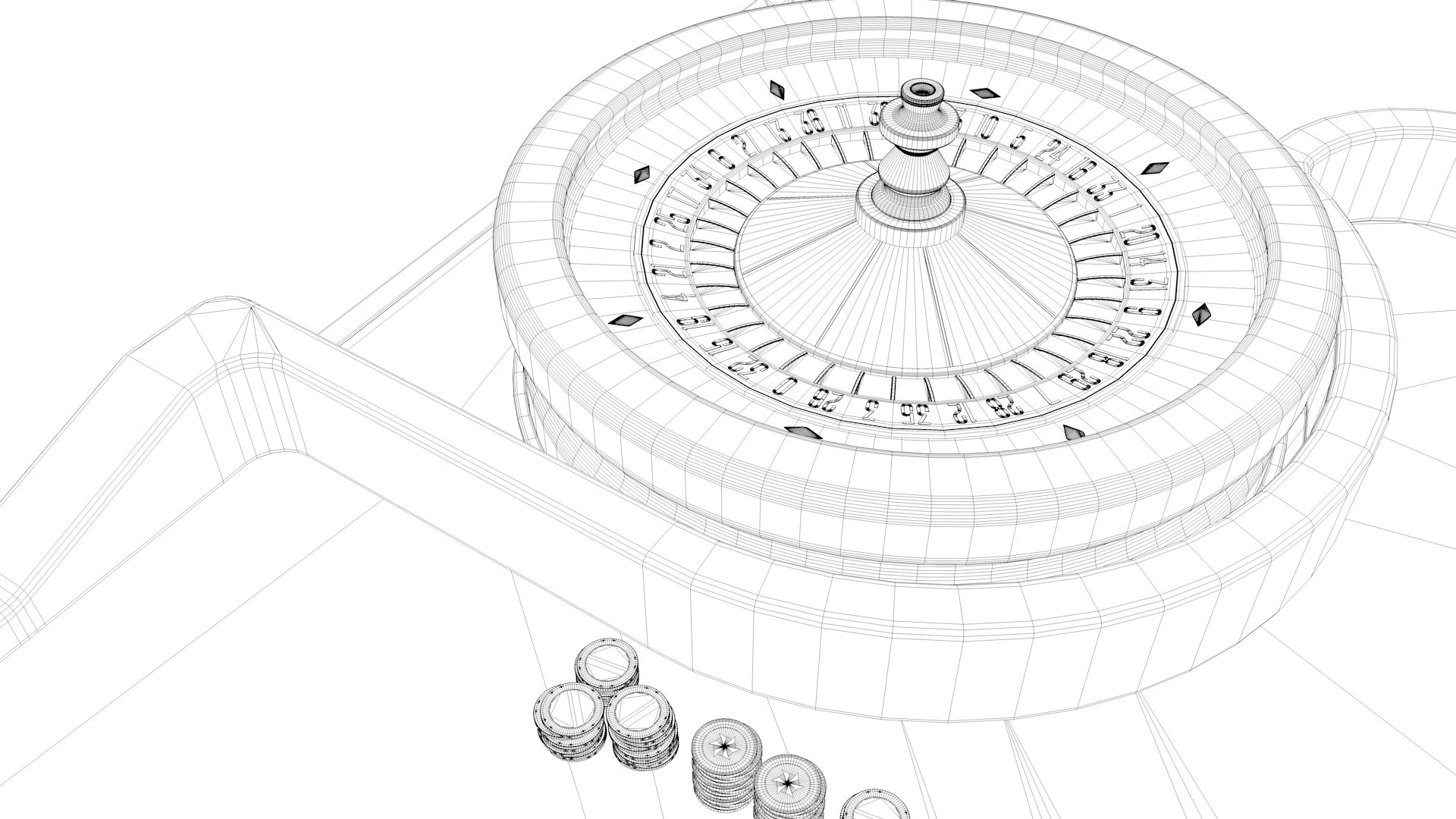 3D Model Roulette Table - TurboSquid 1882547