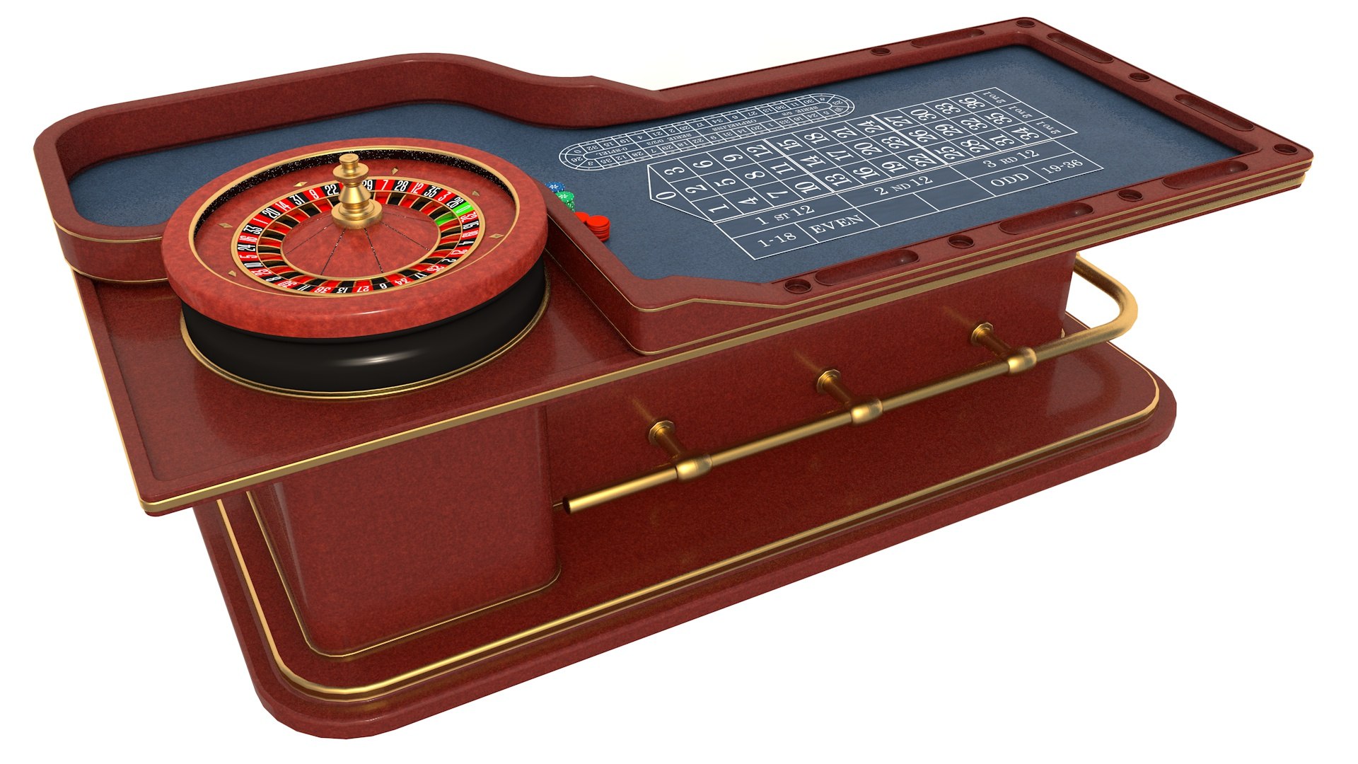 3D Model Roulette Table - TurboSquid 1882547