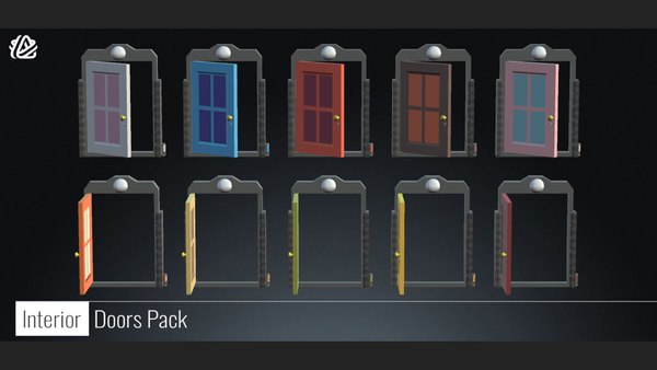 3D Lowpoly Doors Pack - Home Interior model - TurboSquid 1984472
