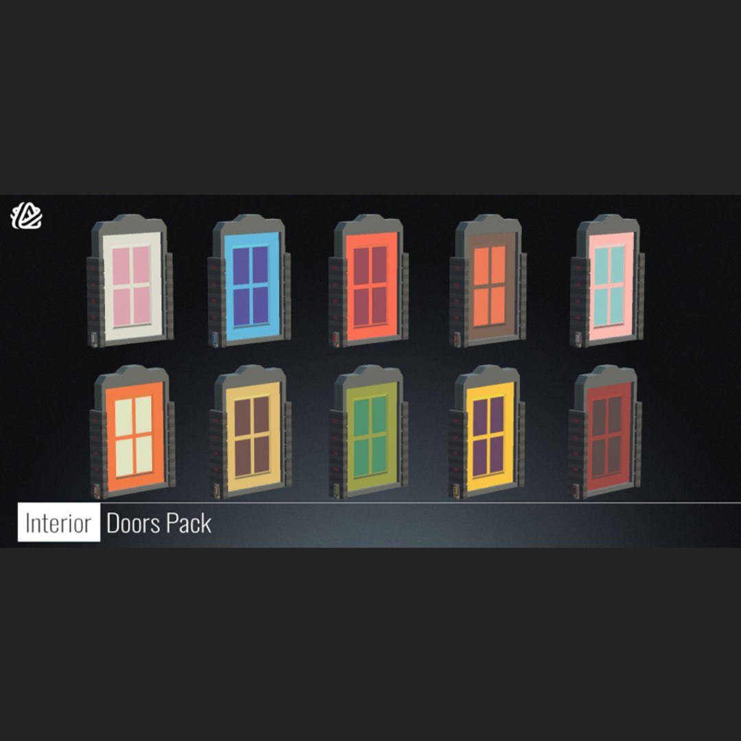 3D Lowpoly Doors Pack - Home Interior model - TurboSquid 1984472
