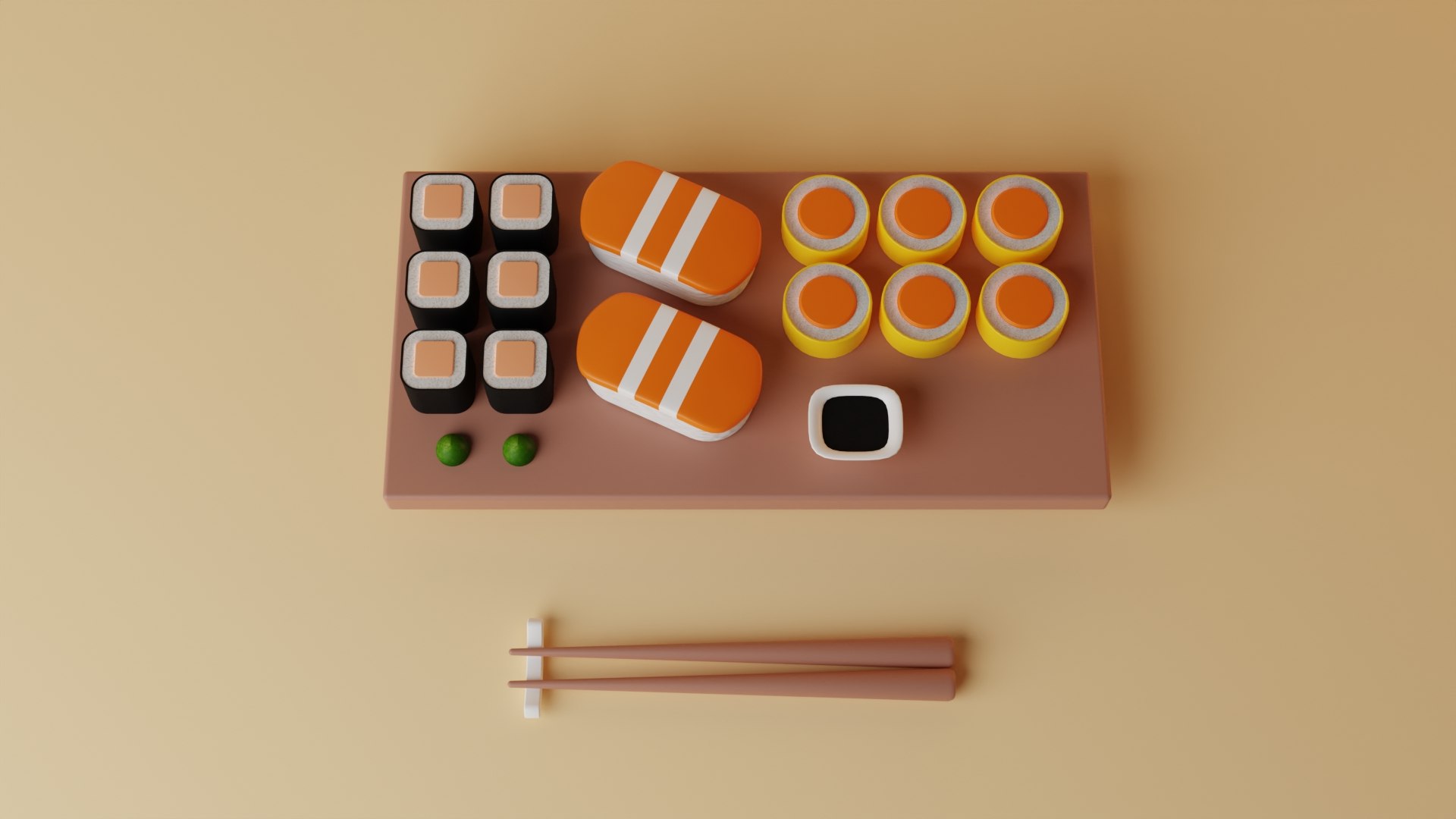 3D Sushi Model - TurboSquid 2054877