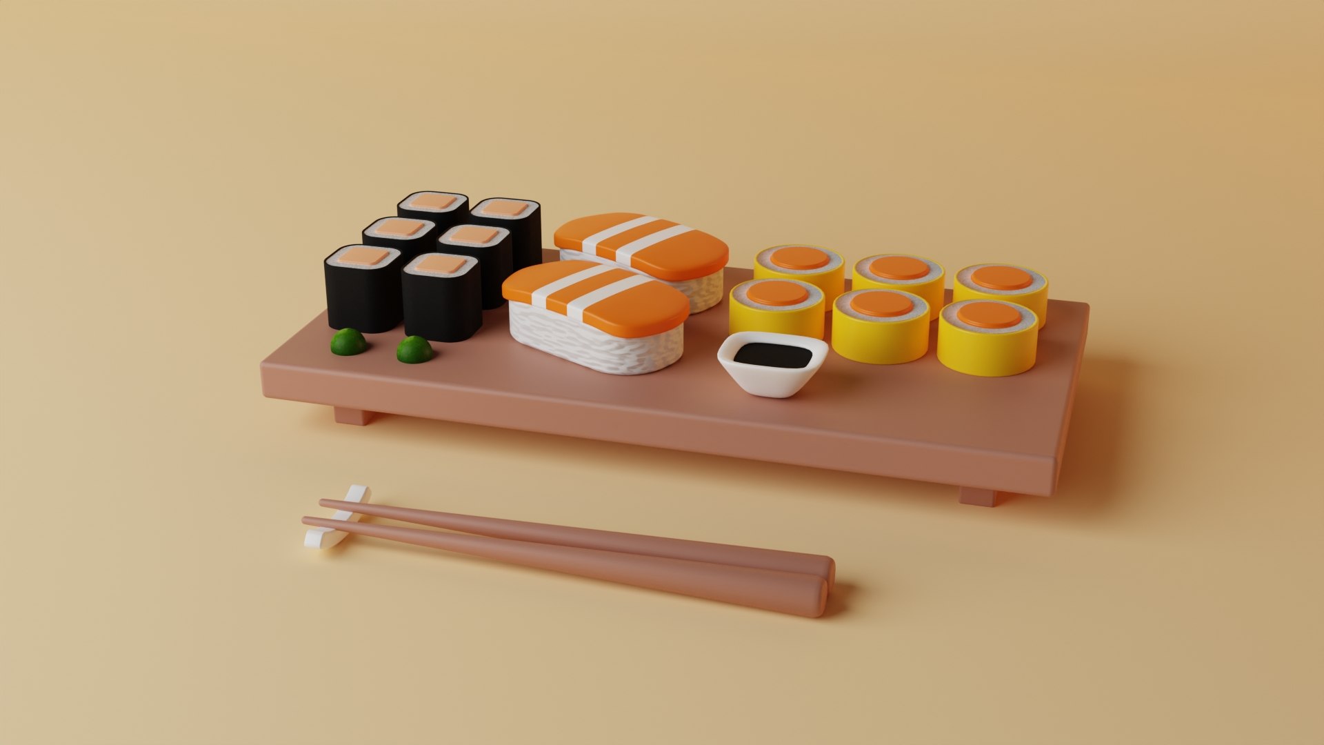 3D Sushi Model - TurboSquid 2054877