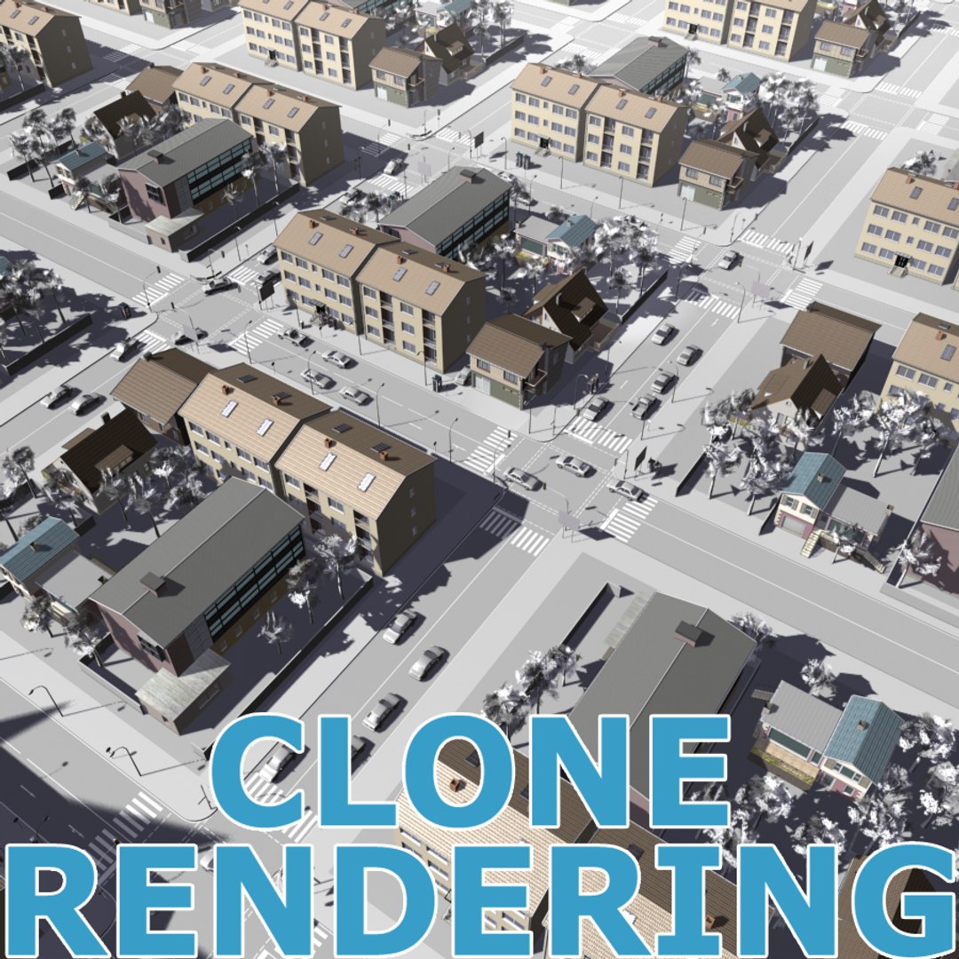 Urban Block Buildings 3d Model
