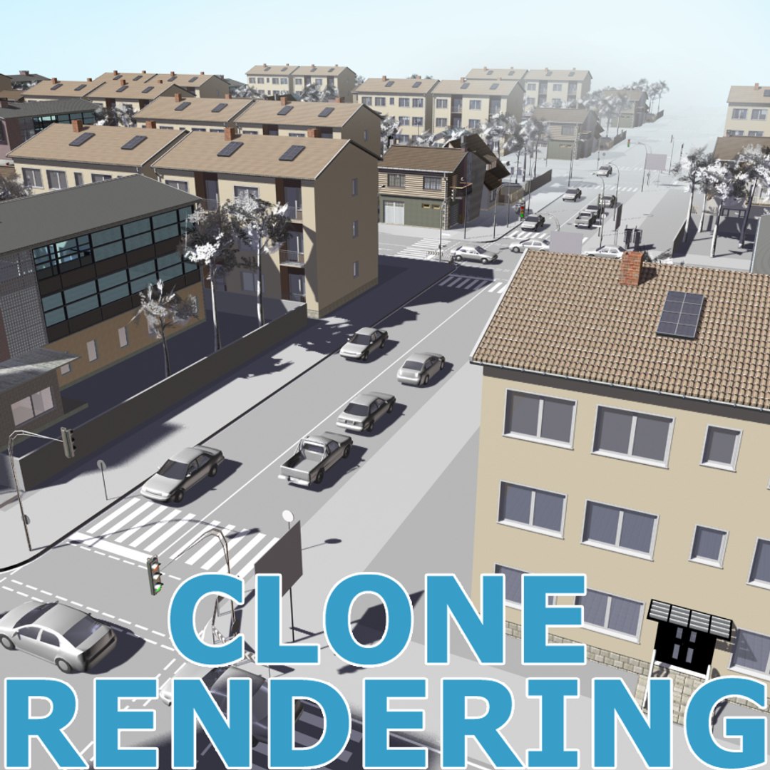 Urban Block Buildings 3d Model
