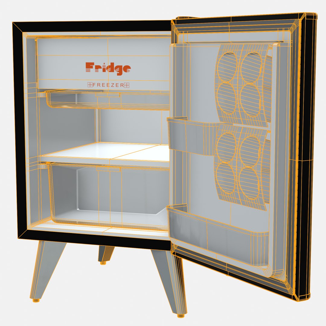 Mini Fridge Black 3D Model - TurboSquid 1894235