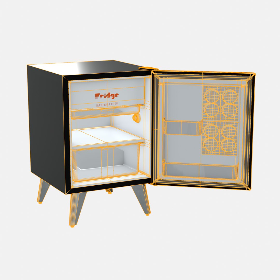 Mini Fridge Black 3D Model - TurboSquid 1894235