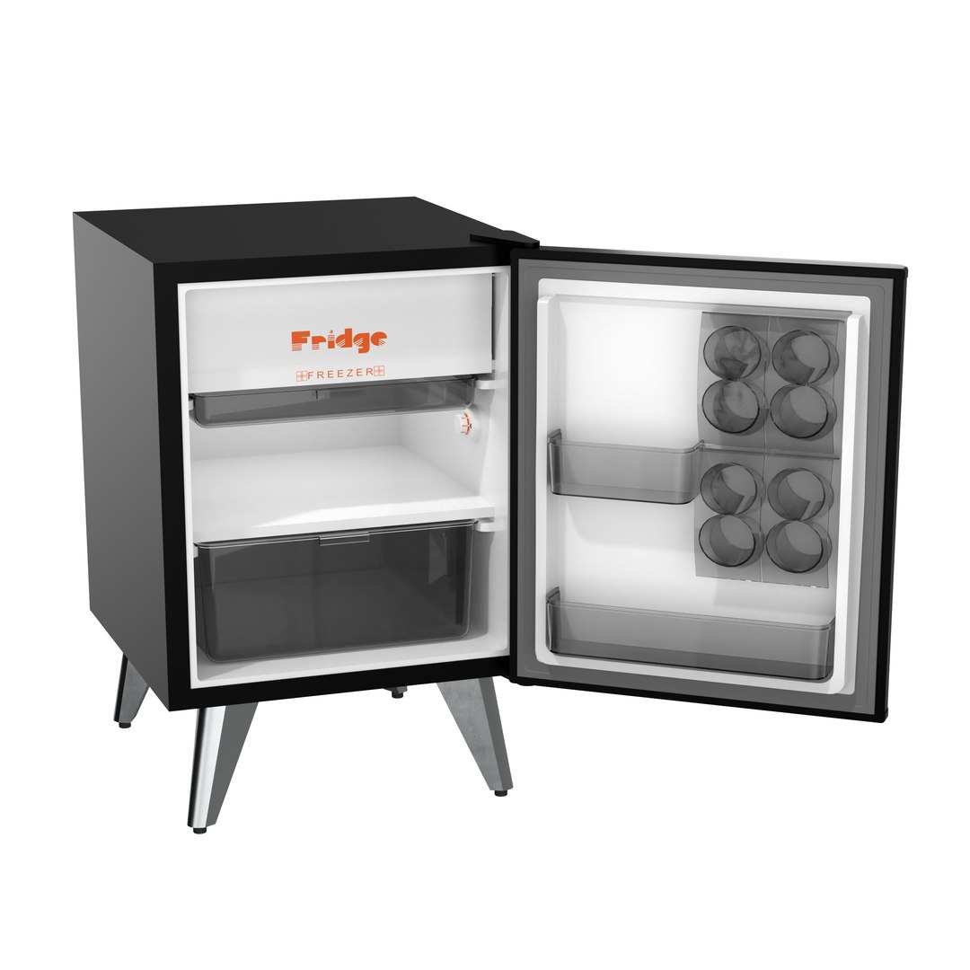 Mini Fridge Black 3D Model - TurboSquid 1894235