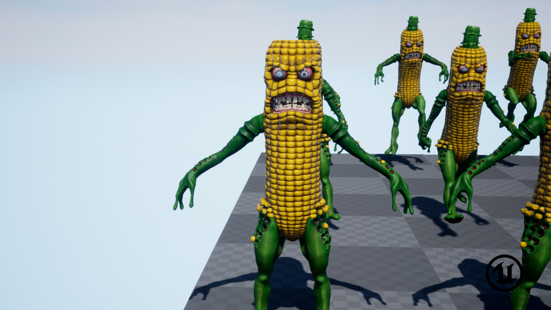 3D Model Corn Monster - Game Ready VR AR Low-poly - TurboSquid 1855264