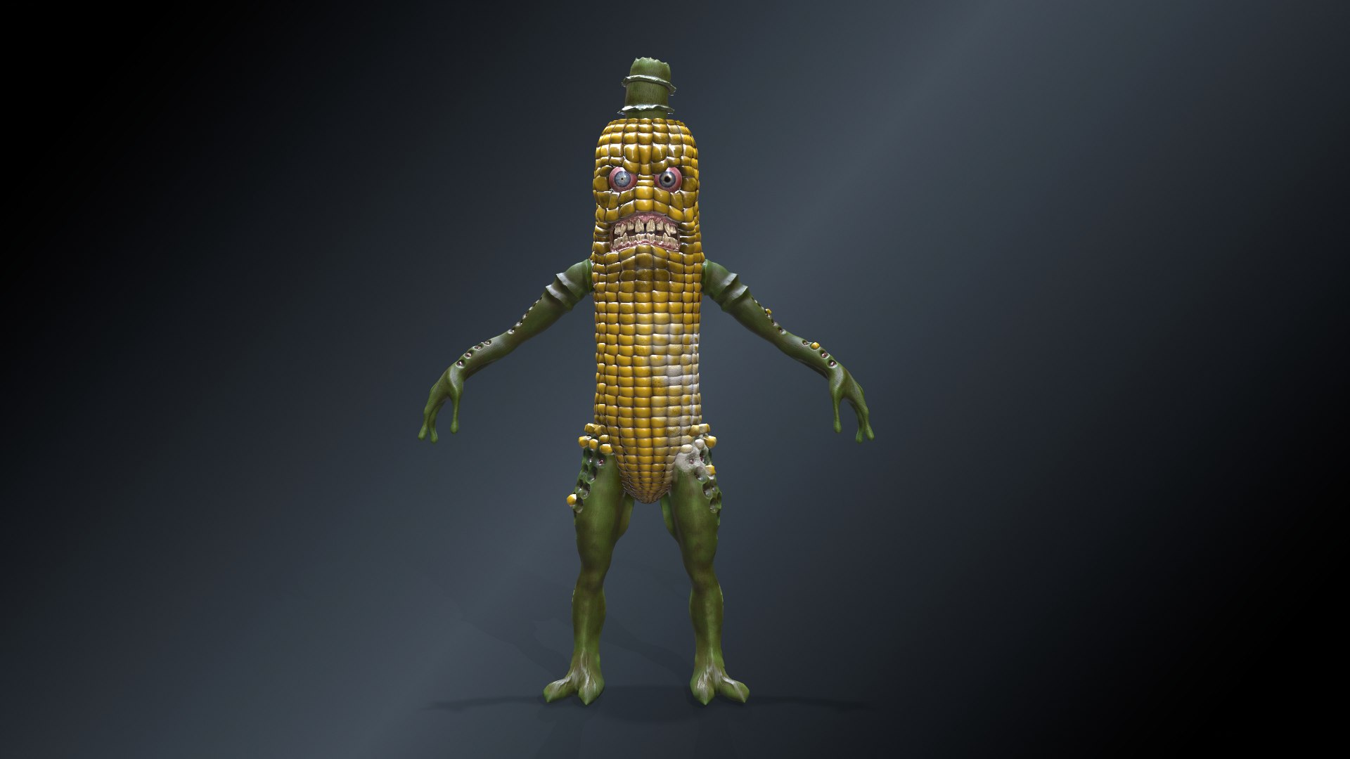 3D Model Corn Monster - Game Ready VR AR Low-poly - TurboSquid 1855264