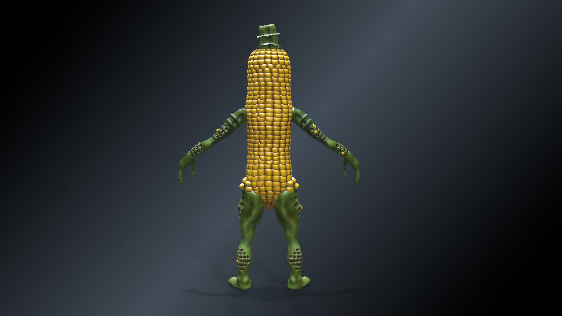 3D Model Corn Monster - Game Ready VR AR Low-poly - TurboSquid 1855264