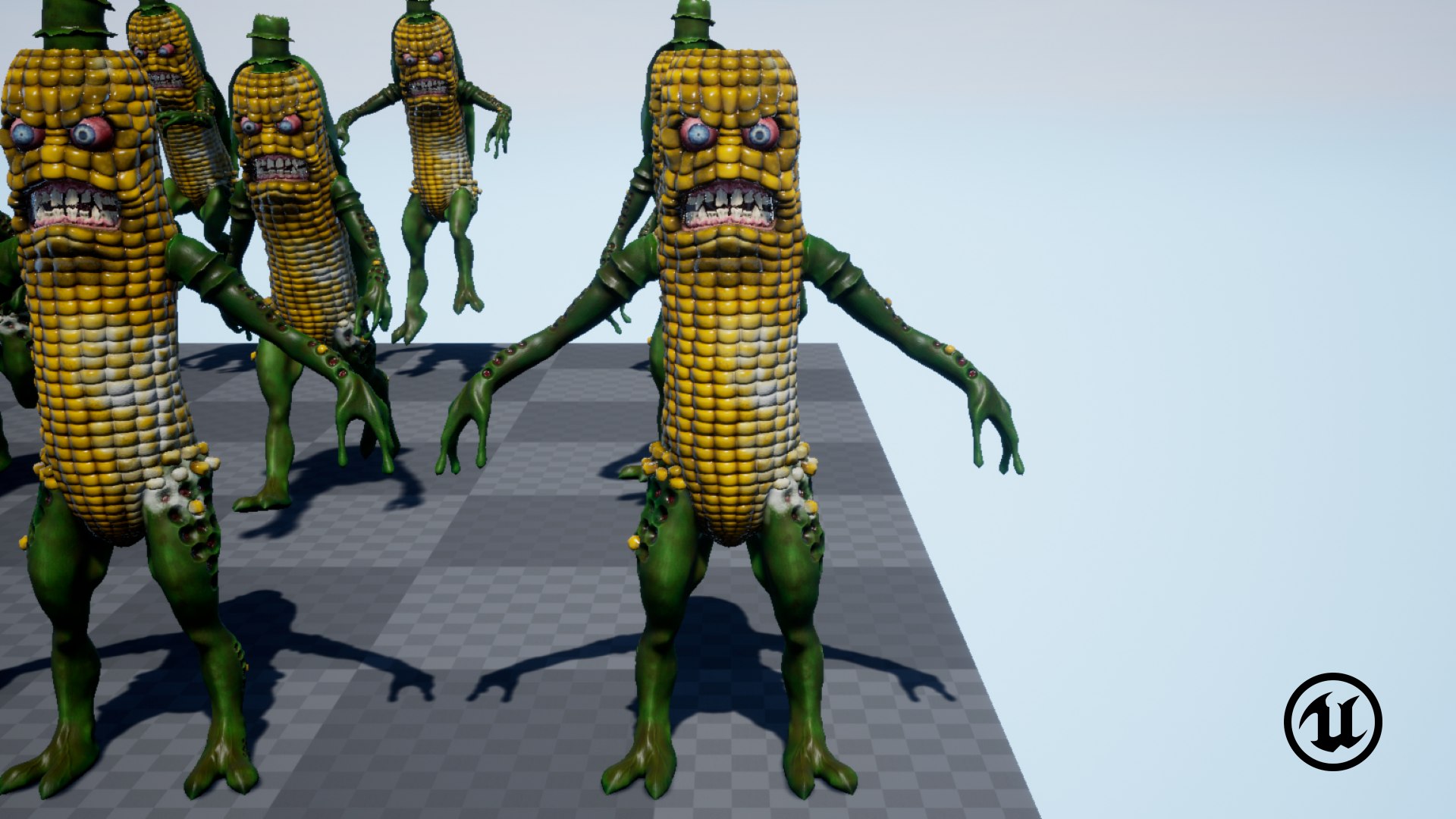 3D Model Corn Monster - Game Ready VR AR Low-poly - TurboSquid 1855264