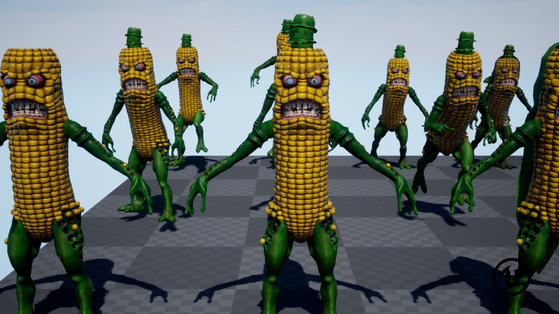 3D Model Corn Monster - Game Ready VR AR Low-poly - TurboSquid 1855264