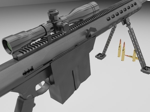free barrett m107 3d model