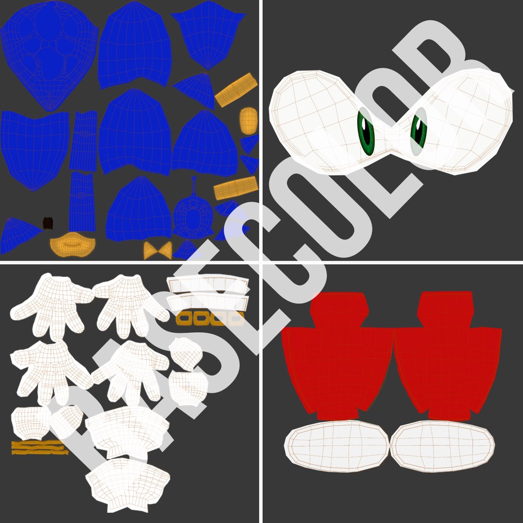 3D Sonic Sega Model - TurboSquid 1410620