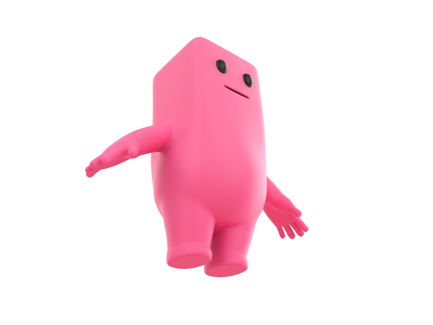 3D Pink Mascot Character - TurboSquid 1702724