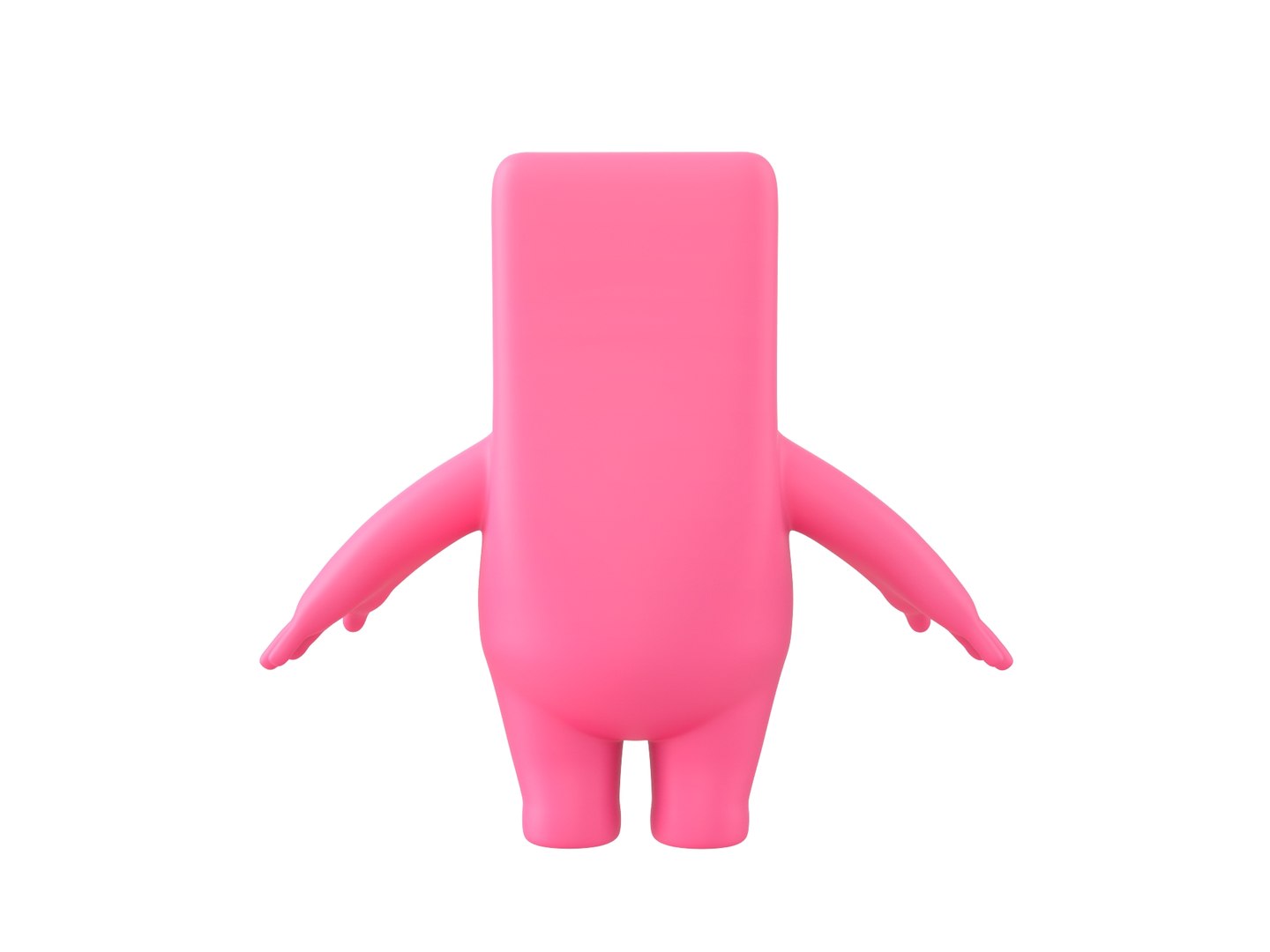 3D Pink Mascot Character - TurboSquid 1702724