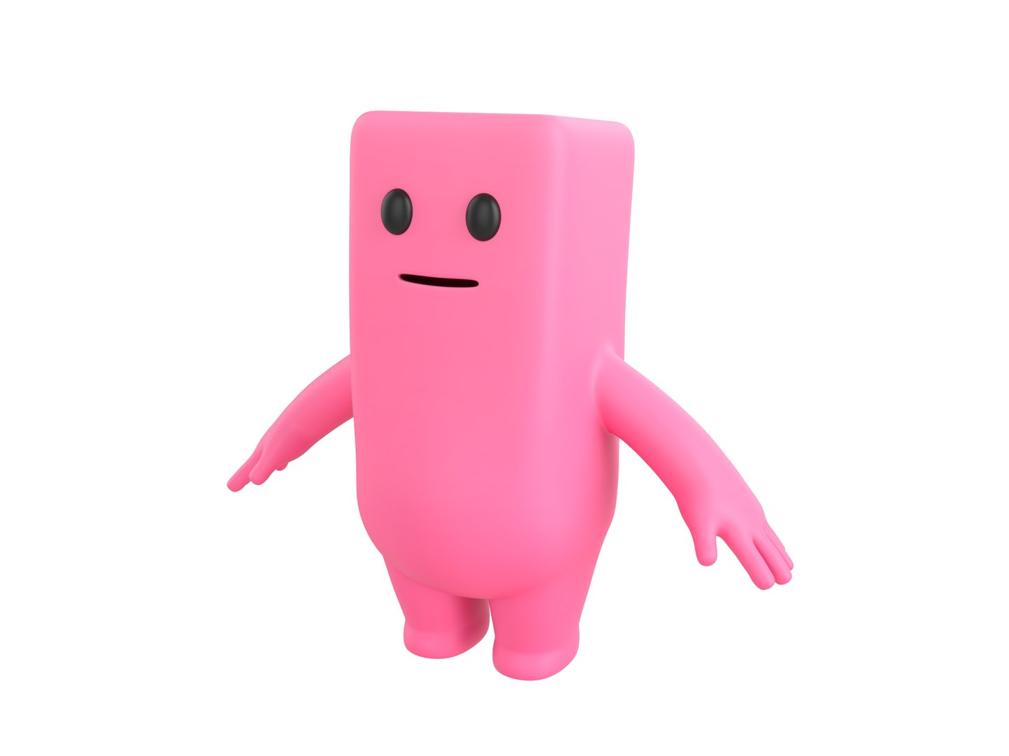3D pink mascot character - TurboSquid 1702724
