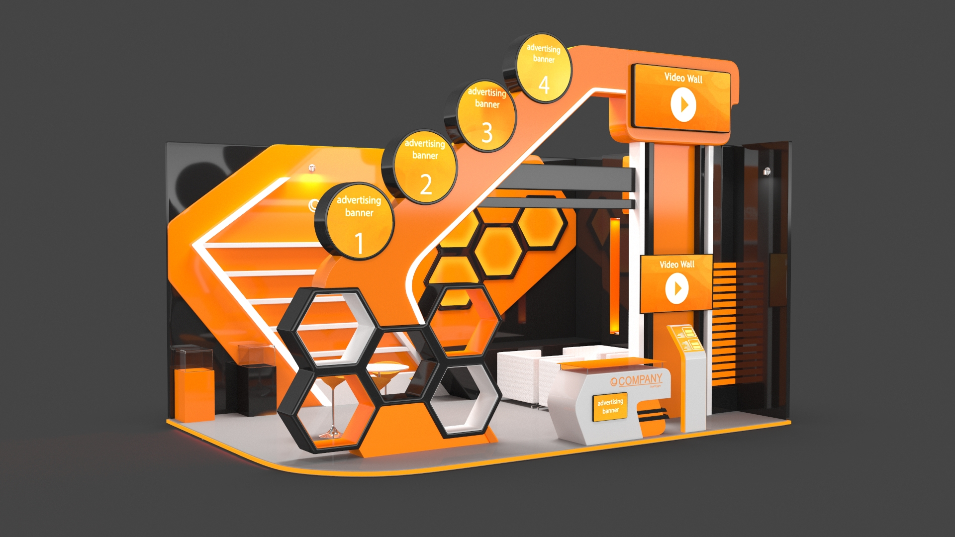 Exhibition Stand 5 3D Model - TurboSquid 2035432