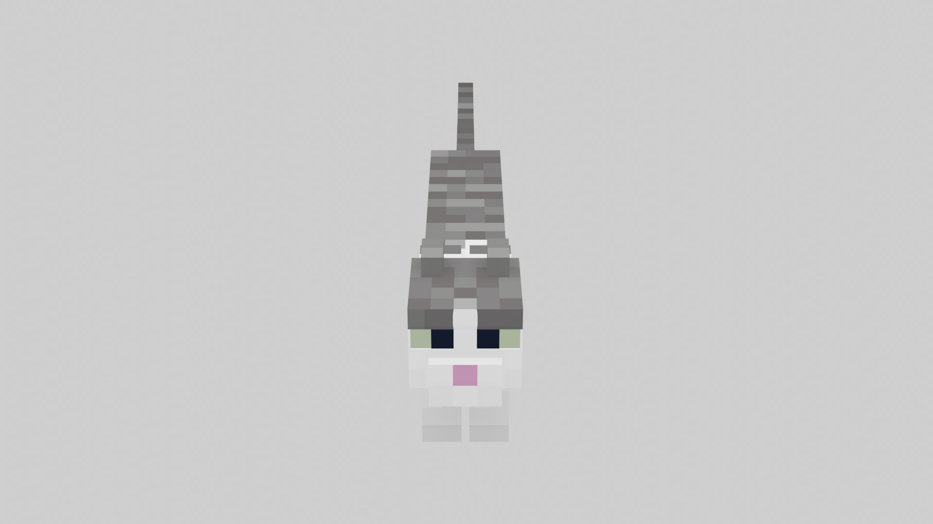 3D Minecraft Cat - TurboSquid 1977676