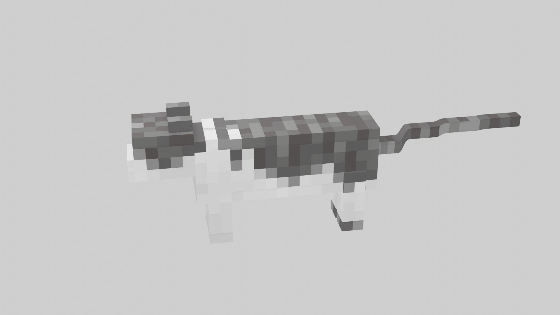 3D Minecraft Cat - TurboSquid 1977676