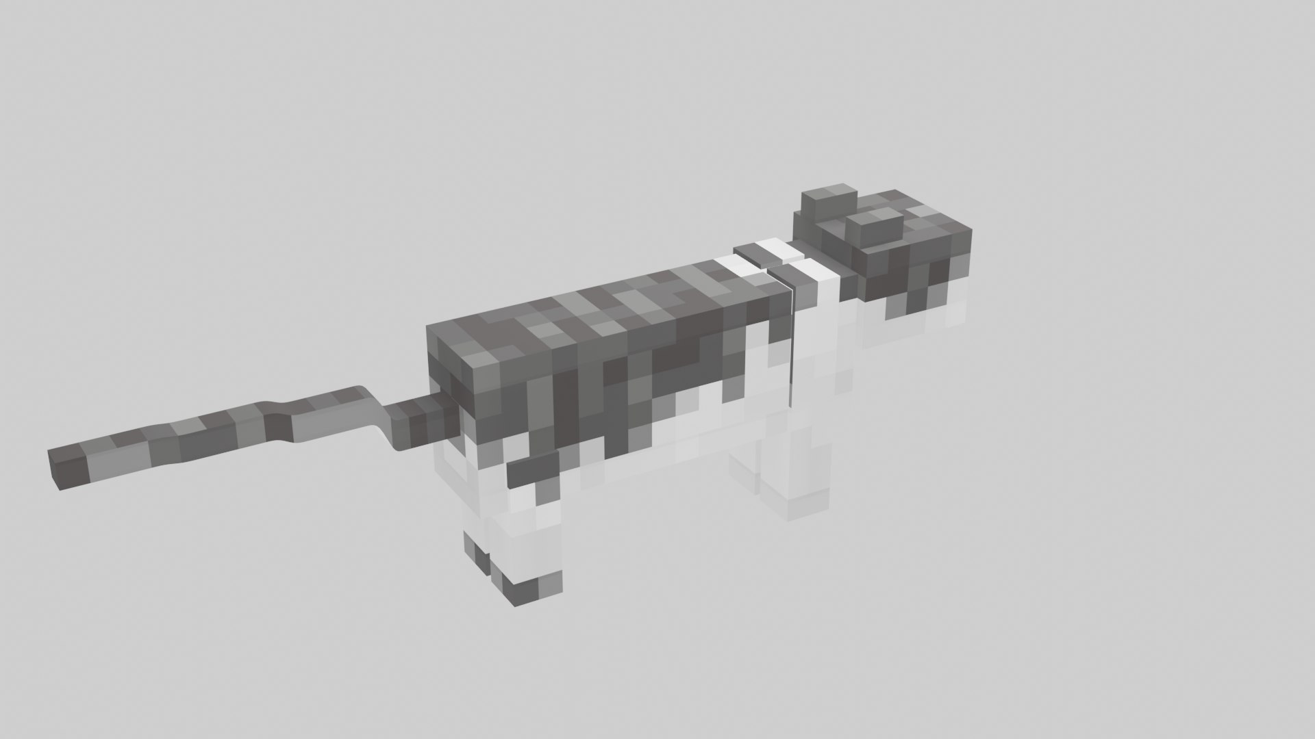 3D Minecraft Cat - TurboSquid 1977676
