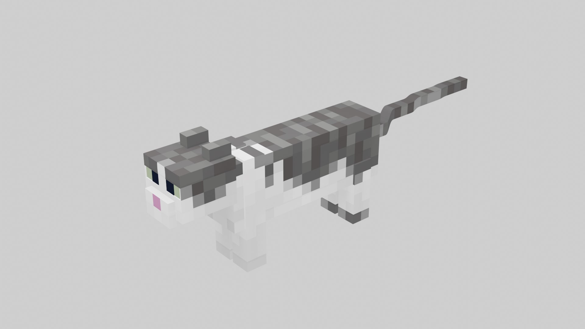 3D Minecraft Cat - TurboSquid 1977676