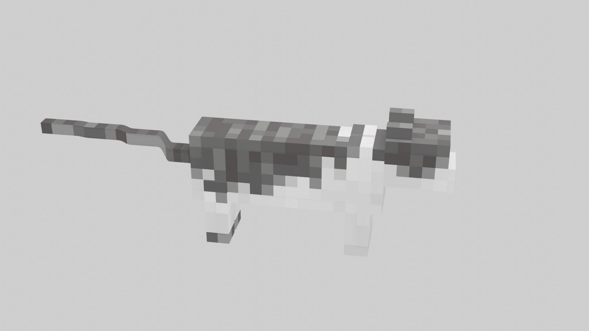 3D Minecraft Cat - TurboSquid 1977676
