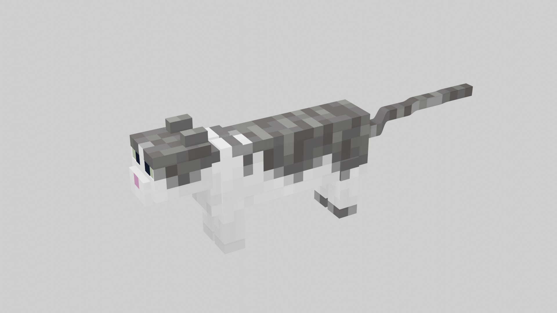3D Minecraft Cat - TurboSquid 1977676