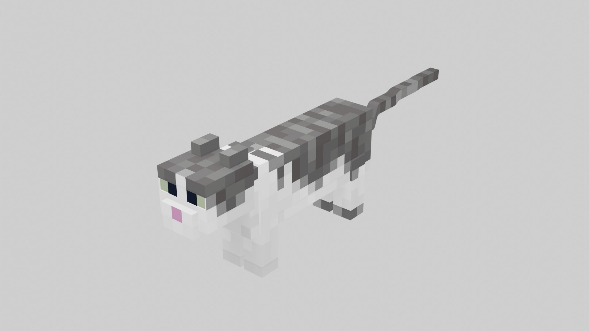 3D Minecraft Cat - TurboSquid 1977676
