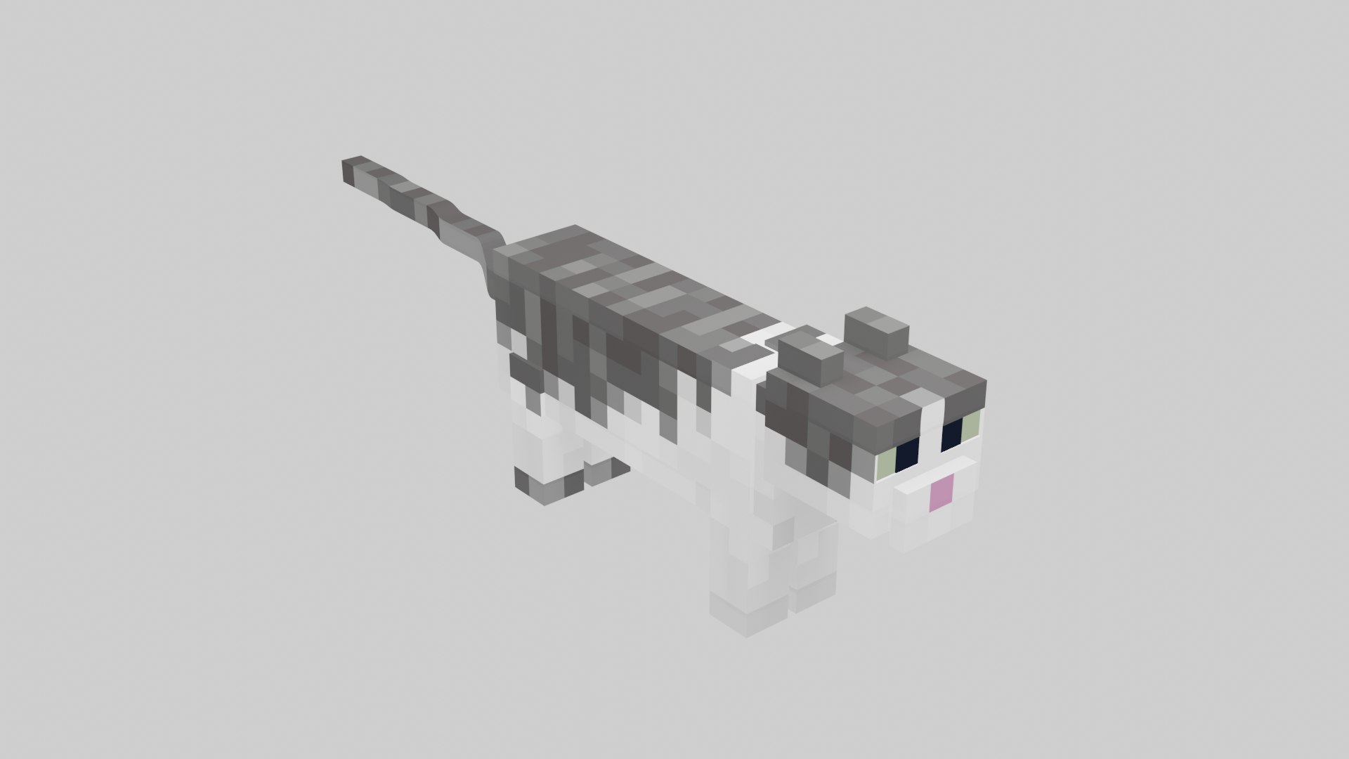 3D Minecraft Cat - TurboSquid 1977676