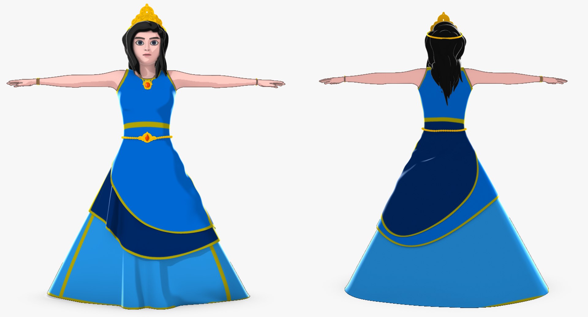 Fantasy Girl - Rig 3d Model