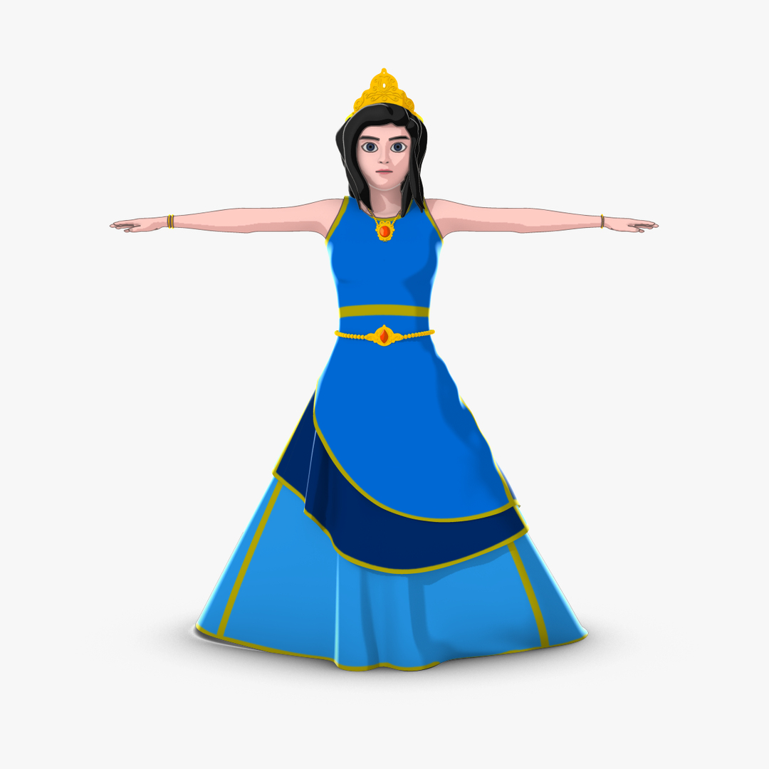 Fantasy Girl - Rig 3d Model