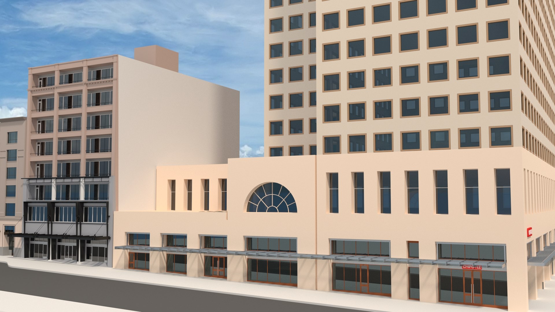 3d model downtown seattle city block