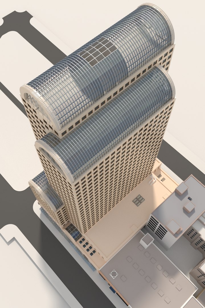3d model downtown seattle city block