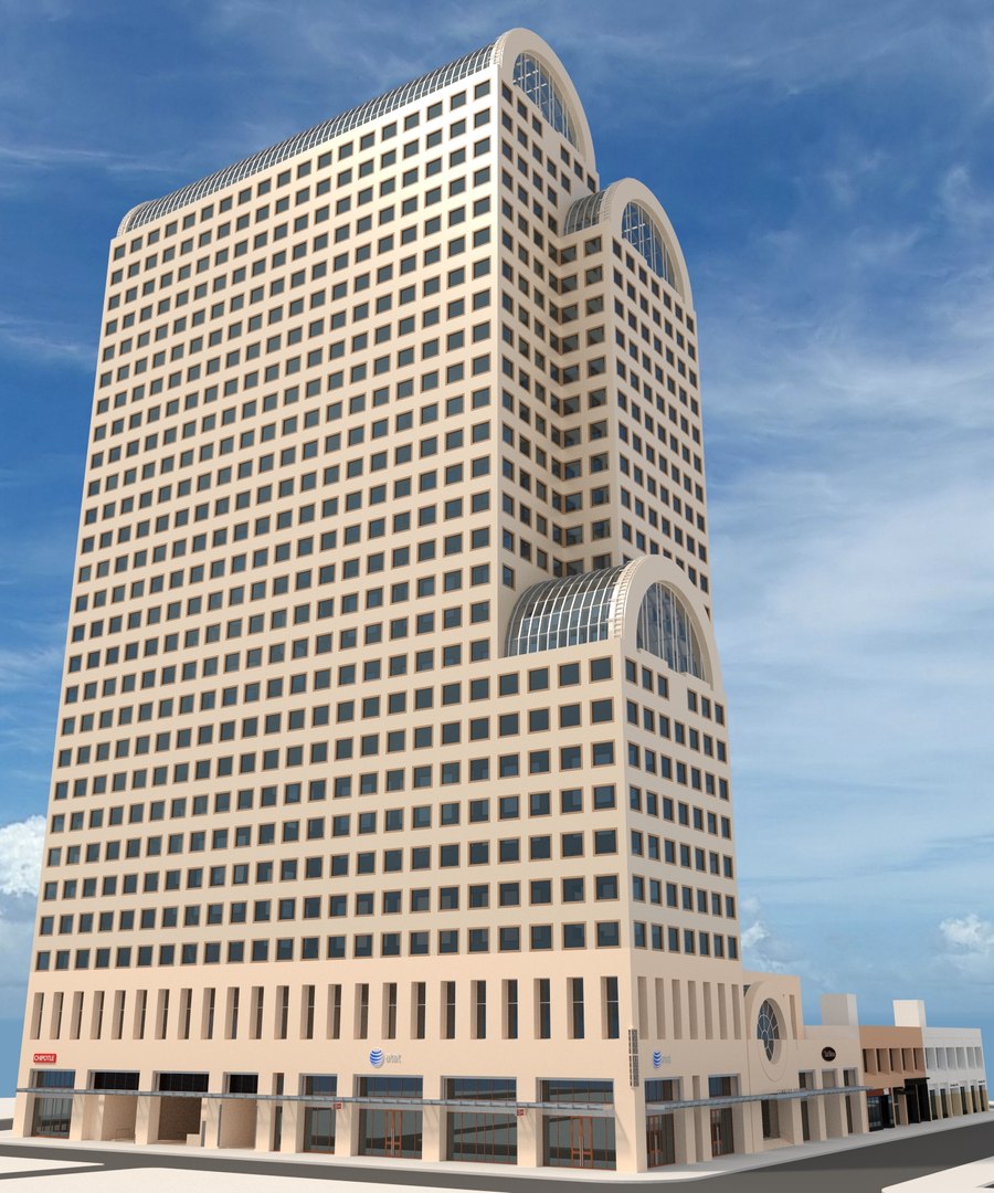 3d model downtown seattle city block