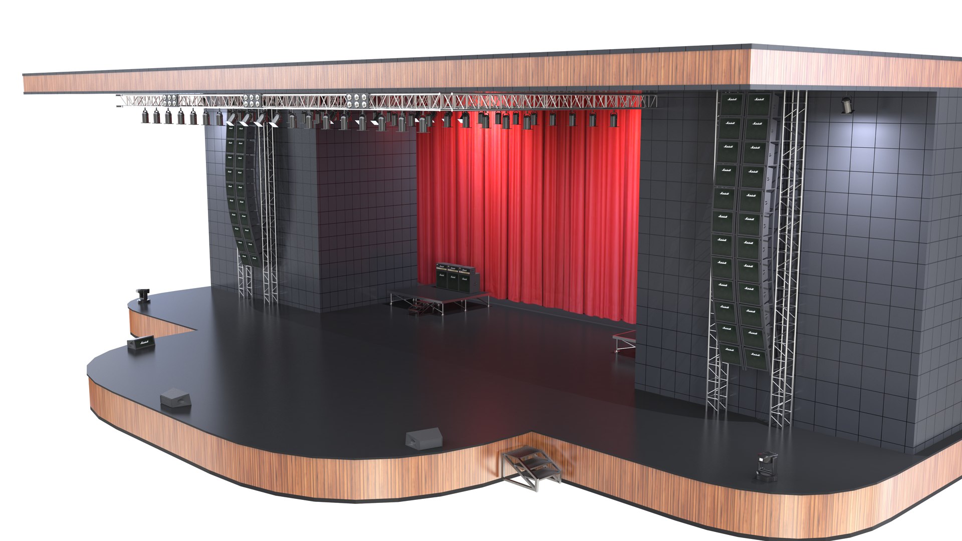 Theater Stage 3D Model - TurboSquid 1525336