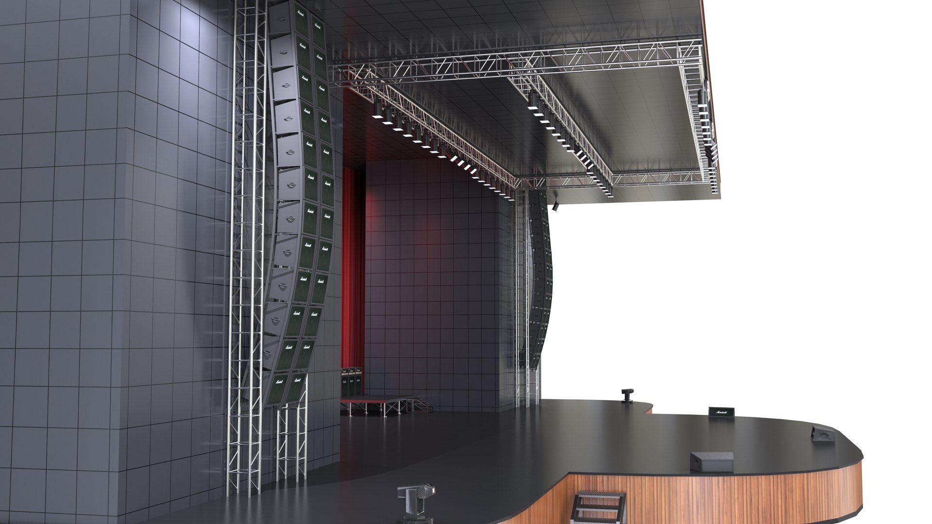 Theater Stage 3D Model - TurboSquid 1525336