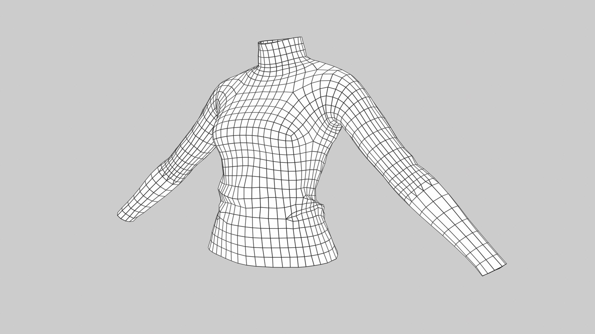 Black Turtle Neck Pull Top model - TurboSquid 2175674