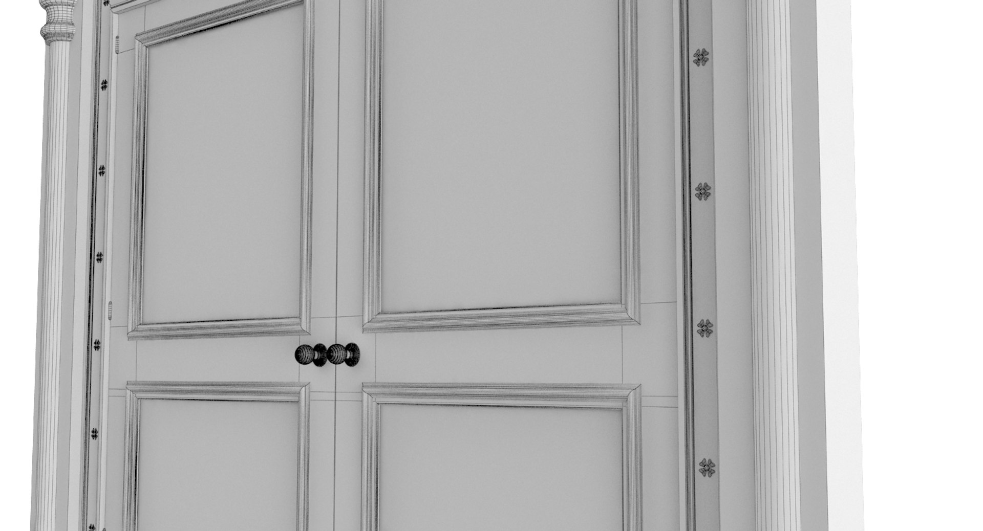 Real Classic Door Model - TurboSquid 1368780
