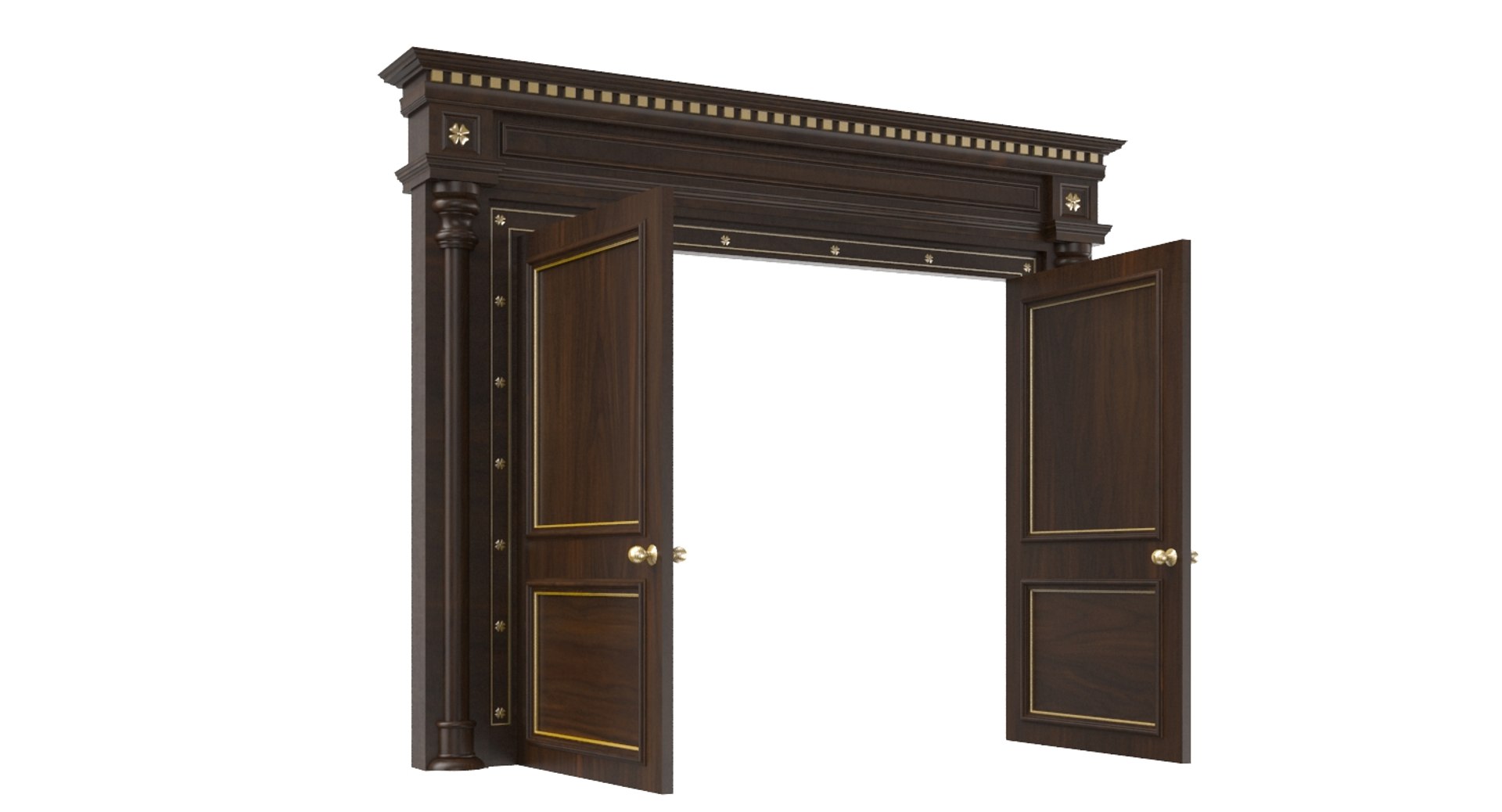 Real Classic Door Model - TurboSquid 1368780