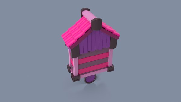 modelo 3d Reloj De Dibujos Animados Estilo De Dibujos Animados Rosa ...