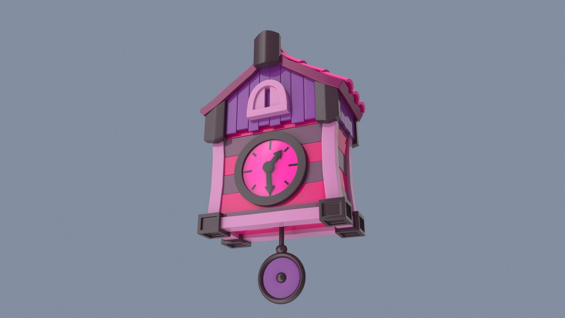 Cartoon Clock Rose Cartoon Style Model - TurboSquid 2089180