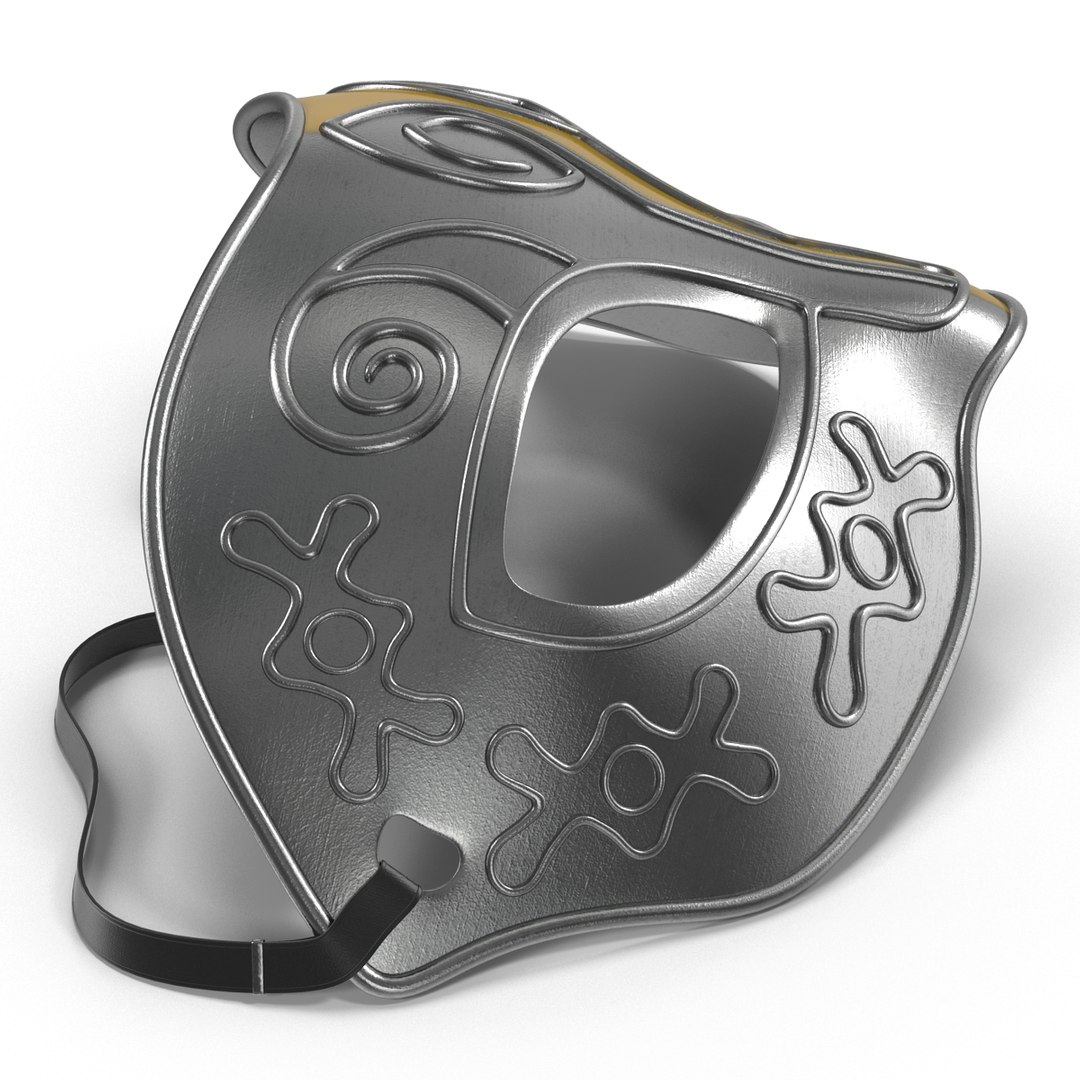 Masquerade Mask Yellow 3d Model