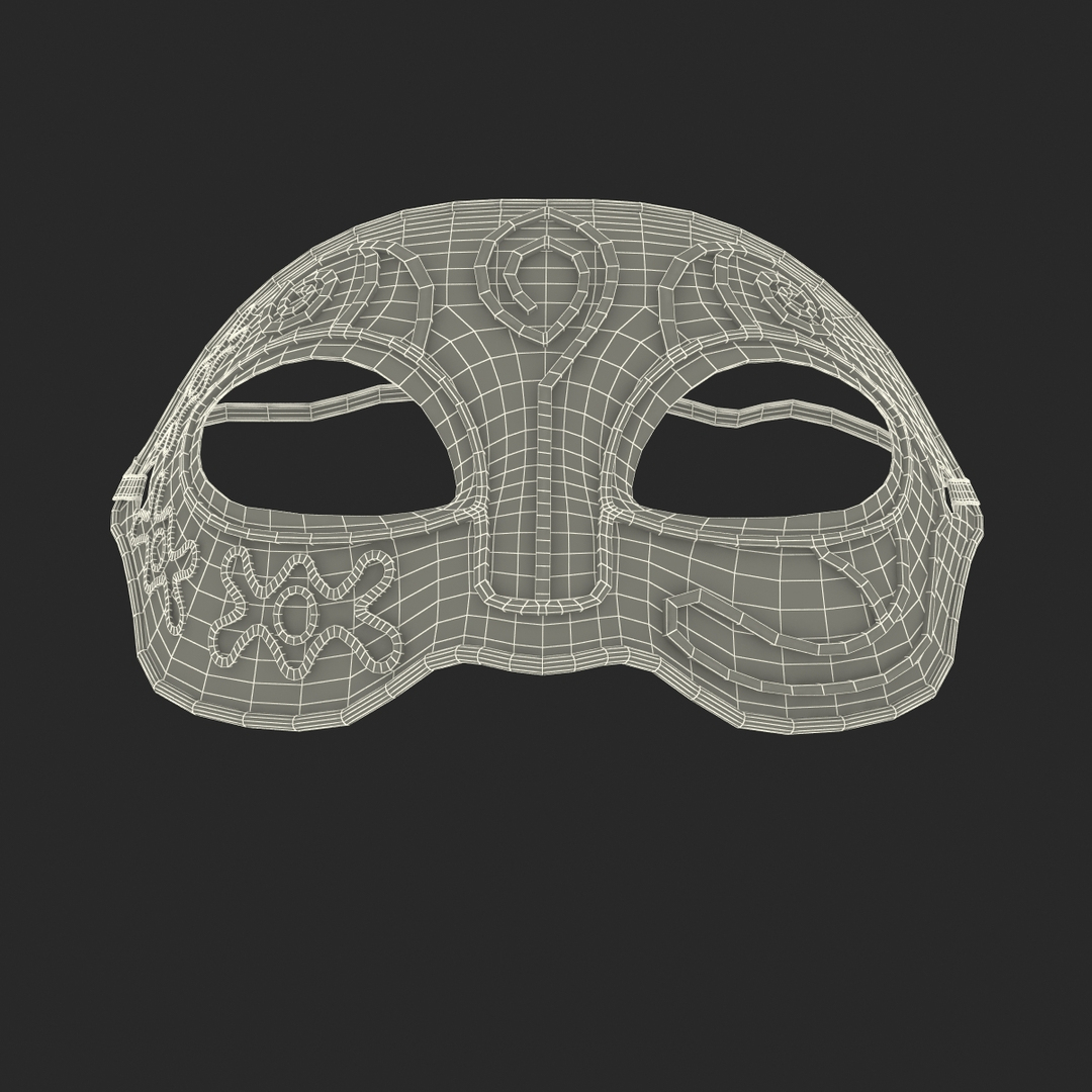 Masquerade Mask Yellow 3d Model