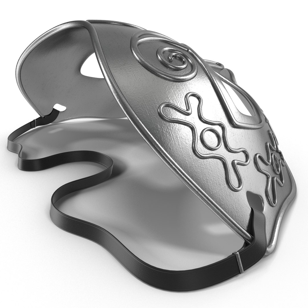 masquerade mask yellow 3d model